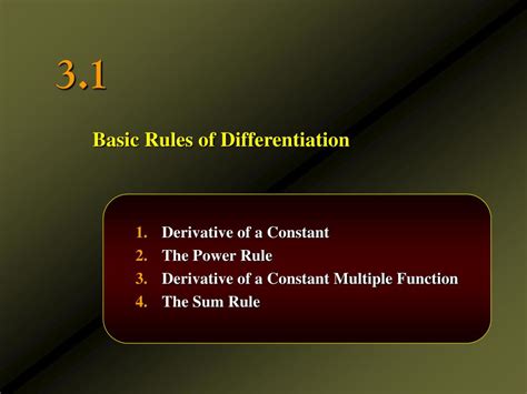 Ppt Basic Rules Of Differentiation The Product And Quotient Rules The Chain Rule Powerpoint