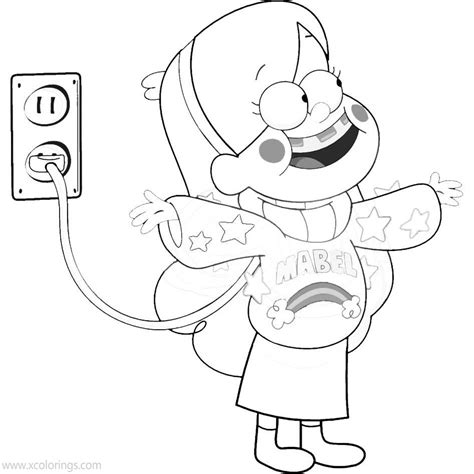 Gravity Falls Coloring Pages Mabel With Gun
