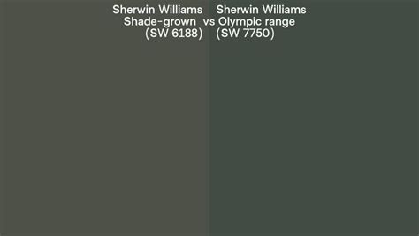 Sherwin Williams Shade Grown Vs Olympic Range Side By Side Comparison