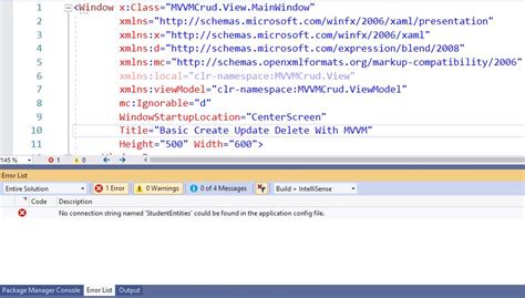 Wpf Mvvm No Connection String Named Myentities Could Be Found In