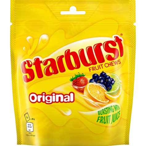 Starburst Original Pouch 138g British Sweets And Chocolate Kellys