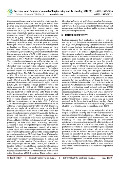 Isolation And Identification Of Protease Producing Bacteria Pdf