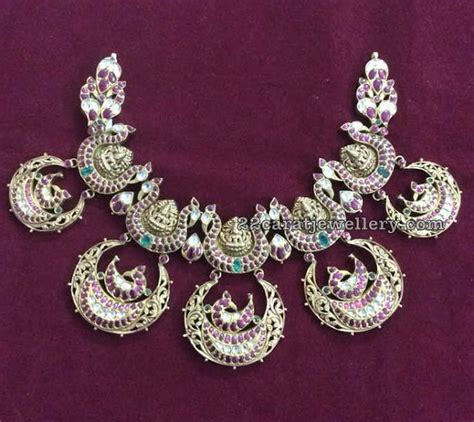 Peacock Laxmi Two Step Choker Jewellery Designs