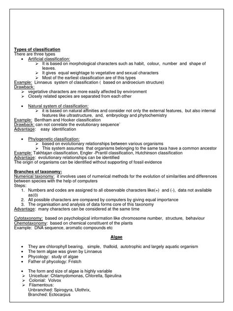 Algae Notes Download Free Pdf Taxonomy Biology Algae