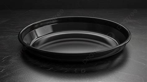 검은색 표면에 놓인 검은색 플라스틱 그릇 회색 바닥에 현실적인 3d 렌더링 검은 금속 접시 고화질 사진 사진 배경 일러스트 및 사진 무료 다운로드 Pngtree
