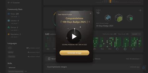 Leetcode 100daysofcode Problemsolving Dsa Codingjourney Manish Kumar