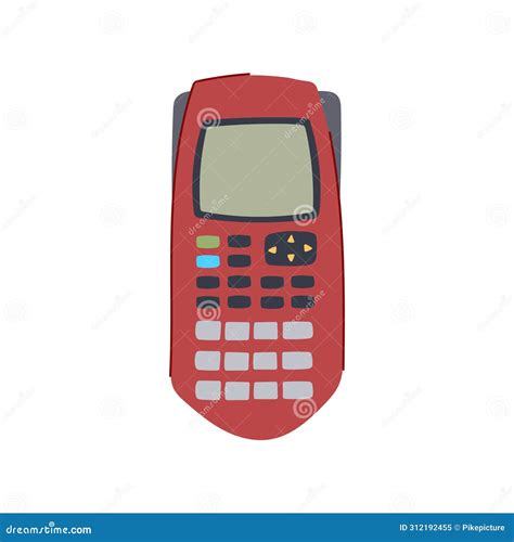 Money Graphing Calculator Cartoon Vector Illustration Stock Vector