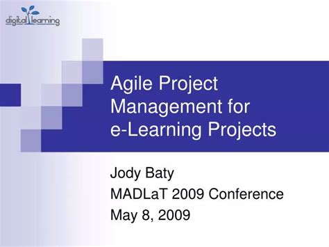 PPT Agile Project Management For E Learning Projects PowerPoint Presentation ID