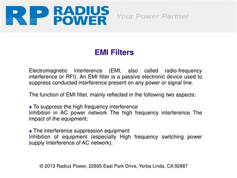 PPT EMI Filter And Electronic Control Products PowerPoint Presentation ID 1399511