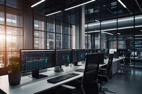 Advanced Smart Office With Automated Workflows Premium Ai Generated Image