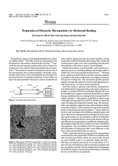 Pdf Preparation Of Polymeric Microparticles By Horizontal Rotating