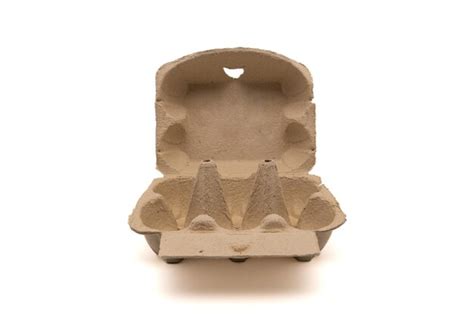 Premium Photo Wide Open Empty Egg Box For Six Eggs Isolated On White