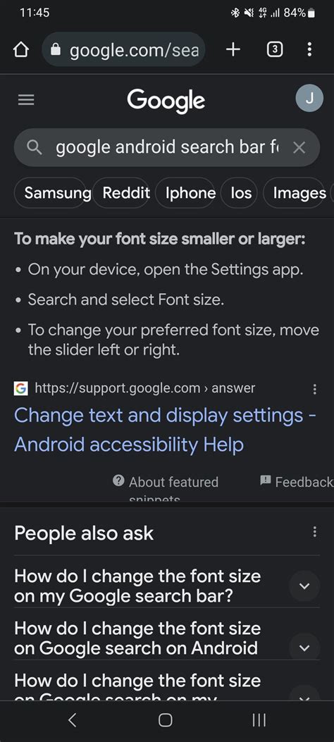Massive Font Size Android Chrome Search Bar Rchrome