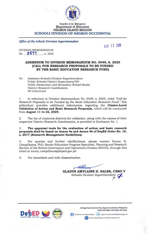 Deped Division Deped Division Of Negros Occidental