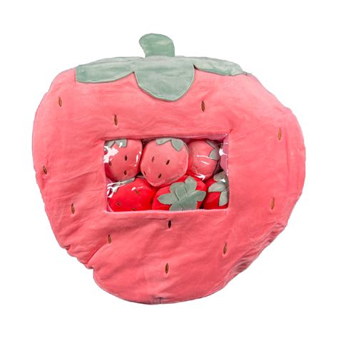 Strawberry Plush Toy With Mini Strawberry Pillows 23 Inches Zobie Productions