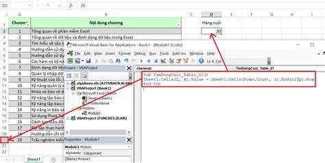 Hướng Dẫn Cách Tìm Dòng Cuối Trong Vba Cho Dữ Liệu Bảng Excel