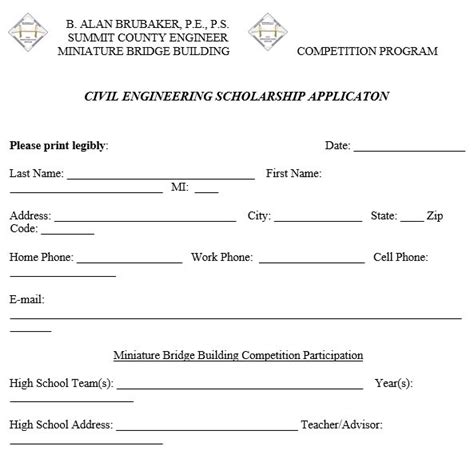 Free Scholarship Application Templates And Forms Word Best Collections