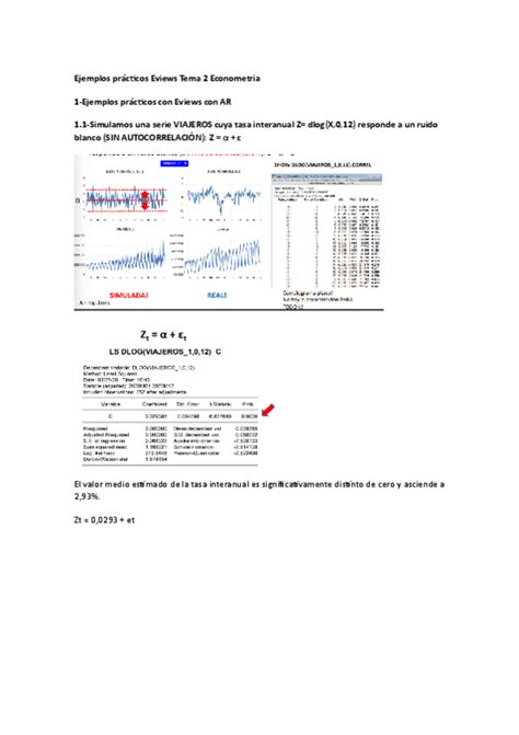 Ejemplos Practicos Eviews Tema 2 Econometriapdf