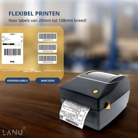 Lanu Labelprinter 4b Thermische Printer Voor Verzendlabels Postnl