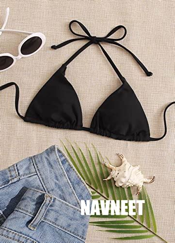Navneet Women Bikini Top Sexy Triangle Bikini Adjustable Strings Padded