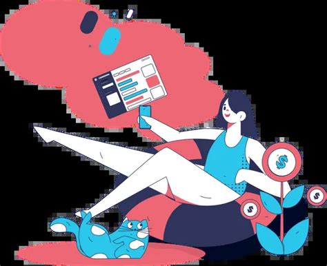 Girl Doing Financial Analysis Illustration Free Download Business