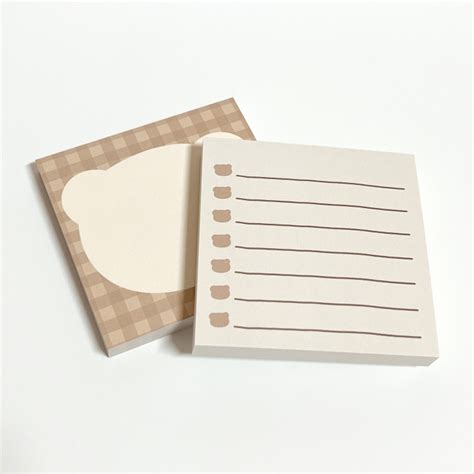 [달꼼하우스] 달꼼 정사각 떡메모지 체크 줄 아이디어스