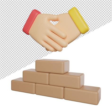 Premium Psd Construction Deal Nea Hand Reaching For A Brick Stack