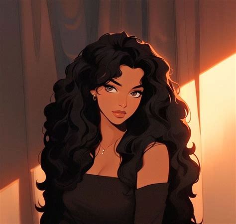 Pin By Tay Cox On Dope Art Curly Hair Cartoon Girly Art