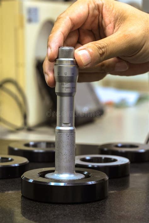 Calibration Outside Micrometer With Gage Block Stock Image Image Of Control Perfection 39131813