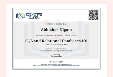 Abhishek Nigam On Linkedin Ibm Certification Databasecertification Sql