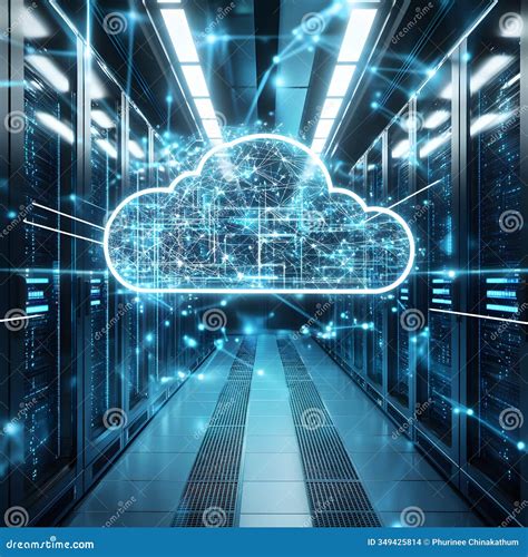 Cloud Computing Technology Connecting Servers In A Data Center Showcasing Modern Digital