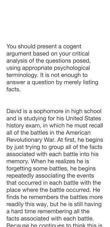 Solved You Should Present A Cogent Argument Based On Your Chegg Com