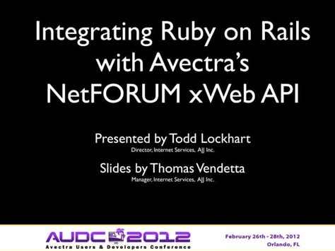 Integrate Ruby On Rails With Avectras Netforum Xweb Api Key
