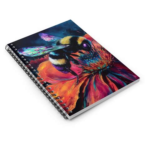 Bumblebee Spiral Notebook Ruled Lines Honey Bee Softcover Notebook Biology Ts Nature Journal