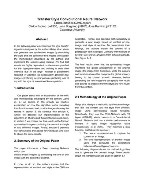 Neural Style Transfer Ppt