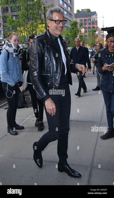 Jeff Goldblum And Emilie Livingston Leave A New York Hotel With Their