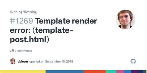 Template Render Error Template Posthtml · Issue 1269 · Liveblogliveblog · Github
