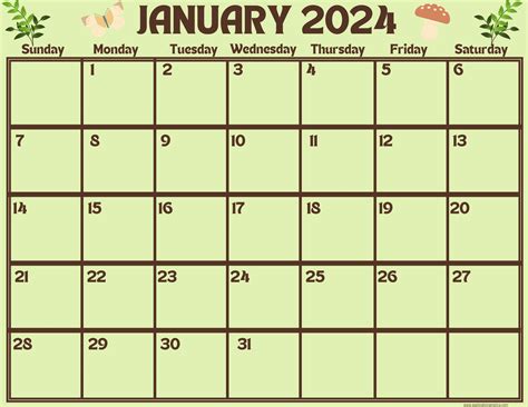 Free Printable Calendar Nature Themed 12 Month Calendar