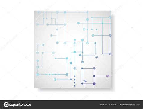 Circuit Line Background Connected Dots And Lines Vector Abstract Design Stock Vector By
