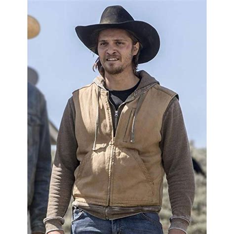 Kayce Dutton Yellowstone Brown Vest Luke Grimes Cotton Vest America