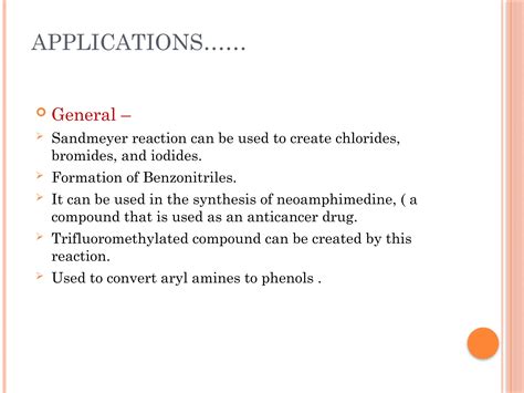 Sandmeyer And Dieckmann Reactions Gpptx