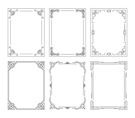 Premium Vector Set Of Decorative Vintage Frames And Borders Ornamental