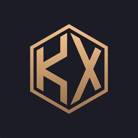 Premium Vector Elegant Hexagon Letter KX Logo Design Initial Luxurious KX Logo Template
