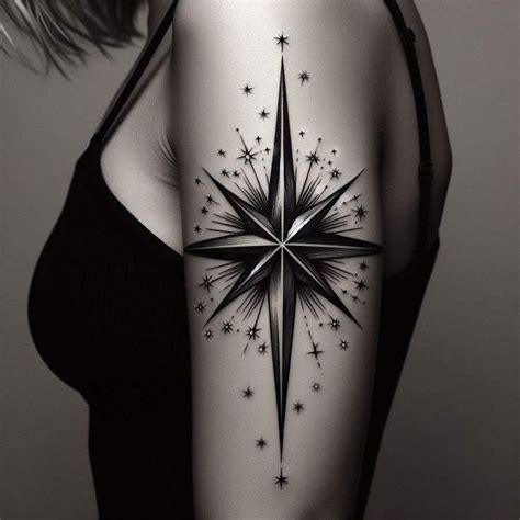 North Star Tattoo Outline Design Guide And Symbolic Meaning
