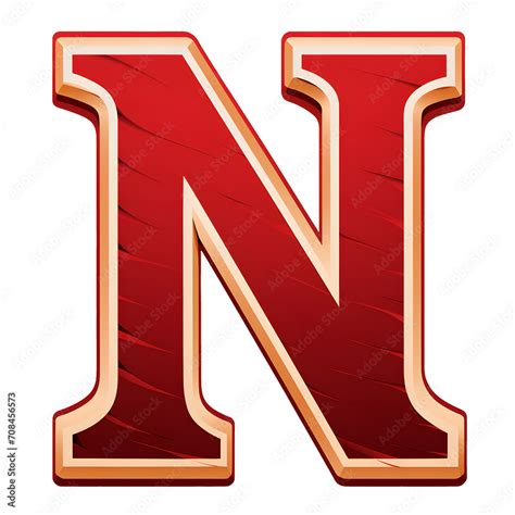The Letter N In Red Letter Clipart Character Clipart Alphabet