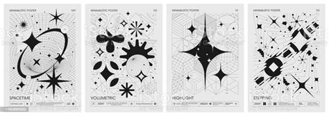 미래 지향적인 복고풍 벡터 미니멀리즘 포스터 3d 이상한 와이어프레임은 기하학적 모양의 그래픽을 형성합니다 잔인함과 실루엣 기본