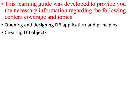 Operate Database Applicationitss Level2pptx Databases Computer