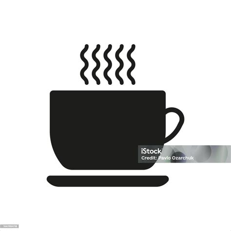 뜨거운 음료와 스팀 라인 아이콘이 있는 머그잔 차 커피 카페 휴식 시간 휴식 블랙 양조 맛있는 카페인 아침 식사 아침 음료 개념입니다 흰색 배경에 벡터 검은 선 아이콘 0