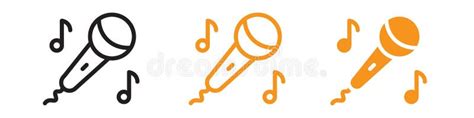 Sing Icon Set Vocal Performance Illustrations For Music And