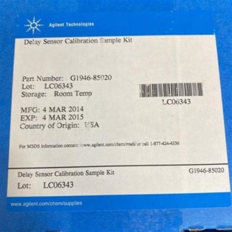 Agilent G1946 85020 Delay Sensor Calibration Kit — Life Sciences Trading
